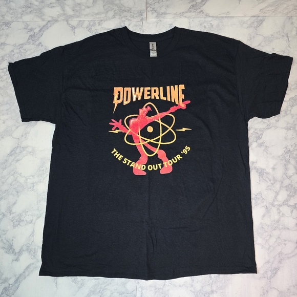 Shirts | Disney Powerline Band Tee A Goofy Movie Xl Nwot Black Red ...